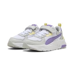 Sneaker Puma "TRINITY LITE AC+ PS", Kinder, Gr. 35, weiß (Puma weiß, lavender alert, glacial gray), Textil, Schuhe