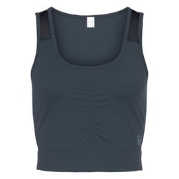 active by Lascana LASCANA ACTIVE Sporttop Damen Gr&ouml;&szlig;e XS blau / schwarz / silber