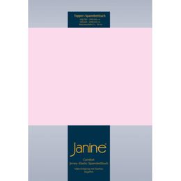 Janine Topper Spannbetttuch Elastic Jersey 5001 in zartrosa | Gr.: 140 x 200