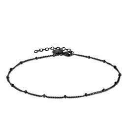 Fußkette Liebeskind Berlin "Schmuck Edelstahl Körperschmuck The Simple Solo LJ-1537-A-27", schwarz, Fußketten, Edelstahl