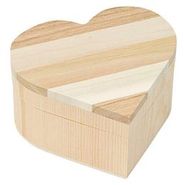 Schatulle "Herz" aus Holz, 11 x 11 x 5,7 cm