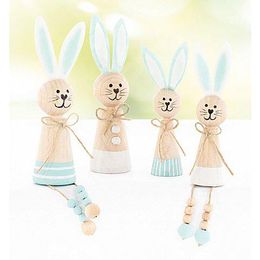 Bastel-Set "Holzfiguren-Häschen" mint