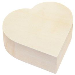 Schatulle "Herz" aus Holz, 16,5 x 16,5 x 6 cm