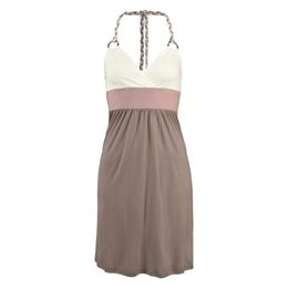 Beach Time Strandkleid mit Colour-Blocking Damen Gr&ouml;&szlig;e 38 creme / taupe / altrosa