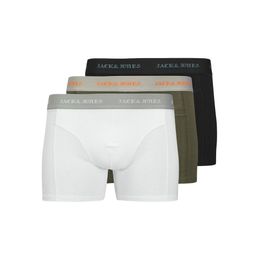 Jack & Jones JACK & JONES Boxershorts 'JACMiles' Herren Gr&ouml;&szlig;e L grau / oliv / schwarz / wei&szlig;