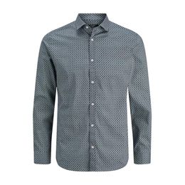 Jack & Jones Jack & Jones Button Up Shirt 'JPRBL A Black Pool' male Blue size XXL