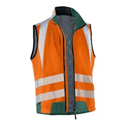 K&Uuml;BLER WORKWEAR K&uuml;bler PSA Reflectiq Weste 7207 warnorange/moosgr&uuml;n S ; K&uuml;bler Workwear (72078340-3765-S)