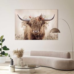 Reinders Wandbild &raquo;Floral Highlander&laquo; braun MDF