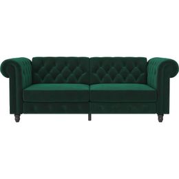 DOREL HOME 3-Sitzer »Felix, Schlafsofa 236 cm, (Liegefläche 108x190cm), Rückenlehne« 3-fach verstellbar, Velours, Kunstleder, Luxus-Microfaser...