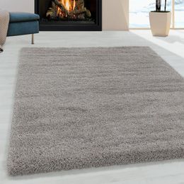 Ayyildiz Teppiche Hochflor-Teppich &raquo;FLUFFY 3500&laquo; rechteckig 50 mm H&ouml;he Langflor, Shaggy, uni, robust, auch in rund erh&auml;ltlich, Wohnzimmer beige...
