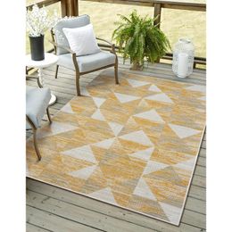 MyFlair M&Ouml;BEL & ACCESSOIRES Teppich &raquo;Hush, LAGERR&Auml;UMUNG!&laquo; rechteckig 6 mm H&ouml;he modernes Design, Outdoor geeignet, Balkon, Terrasse gelb,beige,cream...