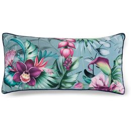 Descanso Dekokissen »Allison« Mit Füllung, 1 Stück, Biese, 30x60, Wendeoptik, Weich, Blumen, Grün multi + geblümt Bezug: 100% Polyester B/L: 30 cm...