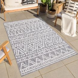 Carpet City Outdoorteppich &raquo;Outdoor 476&laquo; rechteckig 5 mm H&ouml;he L&auml;ufer, UV-best&auml;ndig, Flachgewebe, auch quadratisch, In- und Outdoor grau...