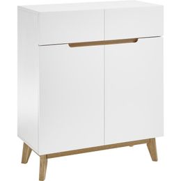 MCA furniture Garderobenschrank &raquo;Cervo&laquo; Breite ca. 85 cm Wei&szlig; Kommode mit 2 Schubladen und 2 T&uuml;ren