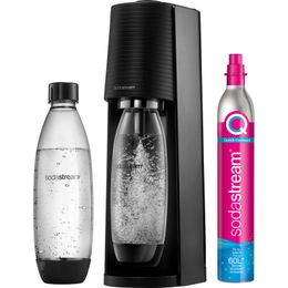 SodaStream Wassersprudler »TERRA« inkl. 1x CO2-Zylinder CQC, 1x 1L spülmaschinenfeste Kunststoff-Flasche schwarz
