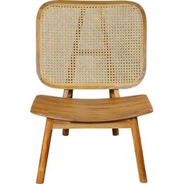 Sit Rattanstuhl () mit Wiener Geflecht, moderner Lounge chair für alle Räume geeignet natur + natur Mit modernem Wiener Geflecht in der Rückenlehne