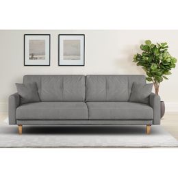Home Affaire 3-Sitzer »TRIPLO optionale Schlafsofa mit Bettkasten, Maße B/T/H: 215/100/89 cm« Wahlweise Bettfunktion - Liegefläche 145x191 cm,...