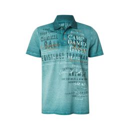 CAMP DAVID Poloshirt Herren Gr&ouml;&szlig;e S t&uuml;rkis / karamell / smaragd / jade