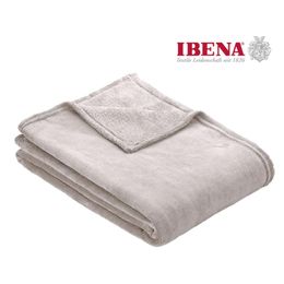 Ibena Wohndecke »Uni Fleecedecke Olbia« einfarbig schick, Kuscheldecke hellgrau Obermaterial: 100% Polyester B/L: 150 cm x 200 cm