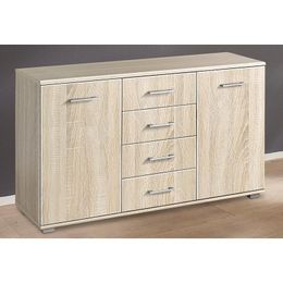 Priess Kombikommode braun Holzwerkstoff