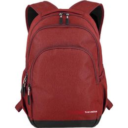 Travelite Laptoprucksack »KICK OFF Rucksack L« Freizeitrucksack Arbeitsrucksack Schulrucksack Reiserucksack rot B/H/T: 31 cm x 45 cm x 16 cm B/H/T:...