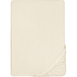 Biberna Spannbettlaken &raquo;Pepe&laquo; weicher Frottee-Stretch natur Obermaterial: 80% Baumwolle, 20% Polyester B/L: 200 cm