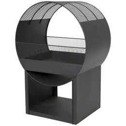 Buschbeck Feuerstelle »Porthole« Feuerkorb, Feuerschale schwarz, BxTxH: 56x40x80 cm schwarz