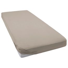 bellana Spannbettlaken »Jersey-Elasthan deluxe« für Standardmatratzen, Wasserbetten und Boxspringbetten taupe Obermaterial: 95% Baumwolle, 5% Elasthan