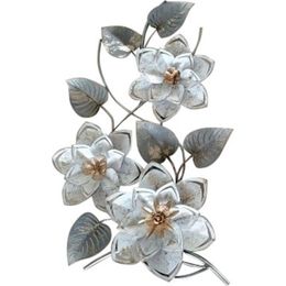 MyFlair MÖBEL & ACCESSOIRES Wandbild »Wandbild Blumen, silber/weiß« maschinell Farbe Bild(er): silber