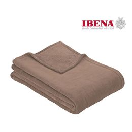 Ibena Wohndecke »Uni Fleecedecke Olbia« einfarbig schick, Kuscheldecke taupe Obermaterial: 100% Polyester B/L: 130 cm x 180 cm