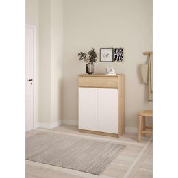 Inosign Schuhschrank &raquo;Naia Schuhaufbewahrung, Schuhkommode, Schuhregal, Garderobenschrank,&laquo; mit 2 T&uuml;ren und 4 Einlegeb&ouml;den, 1 Schublade, Breite 80 cm 