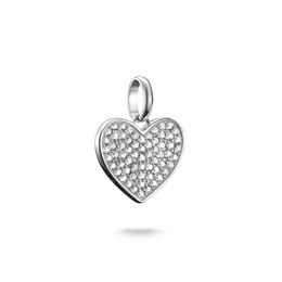 Thomas Sabo Charm Herz »Charm Herz Pavé - Connect, CC1277-051-14« mit Zirkonia (synth.) silberfarben-kristallweiß + kristallweiß Charm Herz Pavé –...