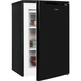 Exquisit Gefrierschrank &raquo;GS81-040C schwarz&laquo; 85,5 cm hoch 54,5 cm breit energiesparend in Energieefizienz C, 87 Liter Nutzinhalt, 4 Sterne silber