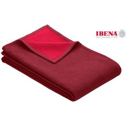 Ibena Wohndecke »Cotton Pur« in trendigen Farben dunkelrot/rot Obermaterial: 100% Baumwolle B/L: 140 cm x 200 cm