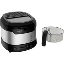 Tefal Fritteuse »UNO M Edelstahl« 1600 W Kapazität 1kg, Thermostat, Sichtfenster, Abtropfposition, FF215 Schwarz / Edelstahl