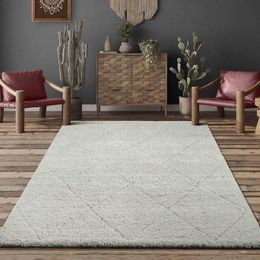 the carpet Teppich &raquo;Bahar Shaggy&laquo; rechteckig 30 mm H&ouml;he Creme Obermaterial: 100% Polypropylen B : 140 cm 1 Stk.