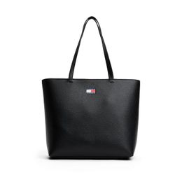 Tommy Jeans Tragetasche »TJW MUST TOTE«, Damen Umhängetasche, Shopper, Schultertasche mit doppeltem Henkel schwarz