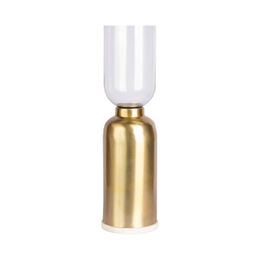 Kayoom Kerzenhalter &raquo;Bodenkerzenhalter Shyam 125&laquo; Bodenkerzenhalter aus Metall, Marmor-Sockel, Windlicht aus Glas Gold