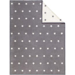 Ibena Wohndecke »Star« mit kleinen Sternen, Kuscheldecke grau/creme Obermaterial: 60% Baumwolle, 33% Polyacryl, 7% Polyester B/L: 150 cm x 200 cm