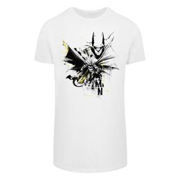 F4NT4STIC T-Shirt 'DC Comics Batman Batface Splash' Herren Gr&ouml;&szlig;e L gelb / grau / schwarz / wei&szlig;