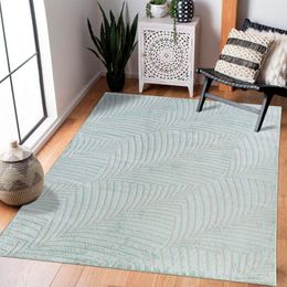Carpet City Teppich &raquo;Frise&eacute;-Teppich FANCY 648&laquo; rechteckig 12 mm H&ouml;he L&auml;ufer, Kurzflor, 3D-Optik, Kreisf&ouml;rmiges Muster, Wohnzimmer mint-t&uuml;rkis...