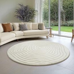 the carpet Teppich &raquo;Everest&laquo; rund 14 mm H&ouml;he moderner Wohnzimmer Teppich hohe Flordichte beige Polypropylen