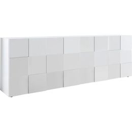 Inosign Sideboard &raquo;Dama Breite 241, Kommode 4 T&uuml;ren, Anrichte&laquo; Front in 3D-Optik, viel Stauraum, verschiedene Farben wei&szlig;