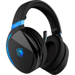 SADES Gaming-Headset »Warden I SA-201 Gaming Headset, Wireless, schwarz/blau, USB« Rauschunterdrückung kabellos, Stereo, Over Ear, Bluetooth 5.0,...