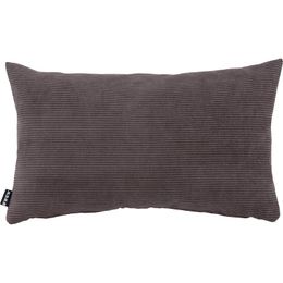 HOCK Dekokissen &raquo;Cord Wave&laquo; mit weichem Cordstoff, Kissenh&uuml;lle mit F&uuml;llung, 1 St&uuml;ck schwarz Polyester