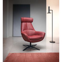 BETYPE Drehsessel »Be Organic High Back, Loungesessel, Hochlehnsessel« in elegantem Design mit Drehfunktion rot