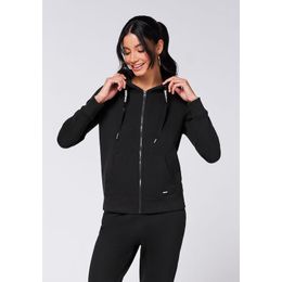 Chiemsee Kapuzensweatjacke Black Beauty XL (42) XL (42) Chiemsee Damen-Kapuzenjacke mit Label-Details
