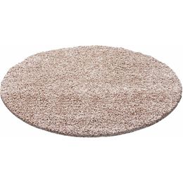 Ayyildiz Teppiche Hochflor-Teppich &raquo;Life Shaggy 1500&laquo; rund 30 mm H&ouml;he auch in rechteckig, Wohnzimmer, Langflor, gro&szlig;e Farbauswahl beige...