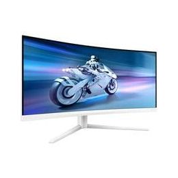 Philips Evnia 34M2C5501A, Gaming-Monitor 86.4 cm (34 Zoll), wei&szlig;, WQHD, VA, Curved, Ambiglow, Dynamic Lighting, USB-Hub, 180Hz Panel