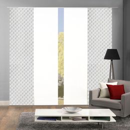 Schiebegardine Home Wohnideen "MARPENT 4er SET" Gr. 1, grau, B:60cm H:245cm, Polyester, Gardinen, Schiebevorhang Digidruck 4er Set MARPENT